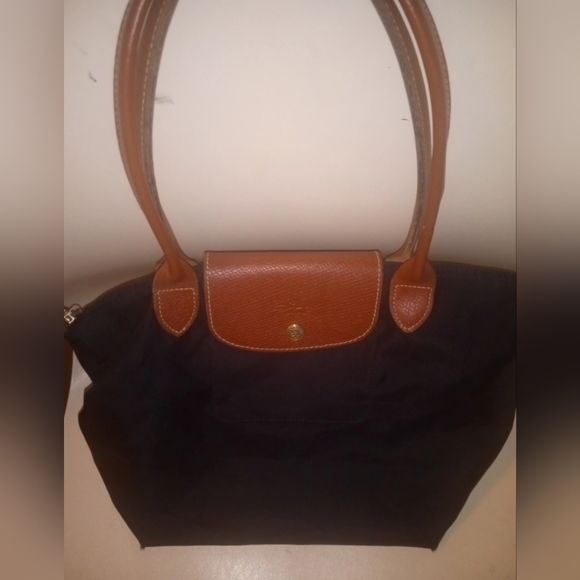 Longchamp | Bags | Long Champs Black And Brown Tote Bag | Poshmark